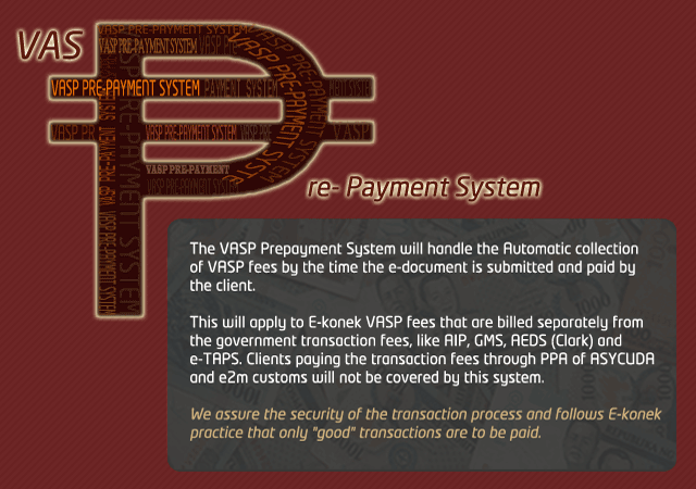E-Konek VASP Prepayment